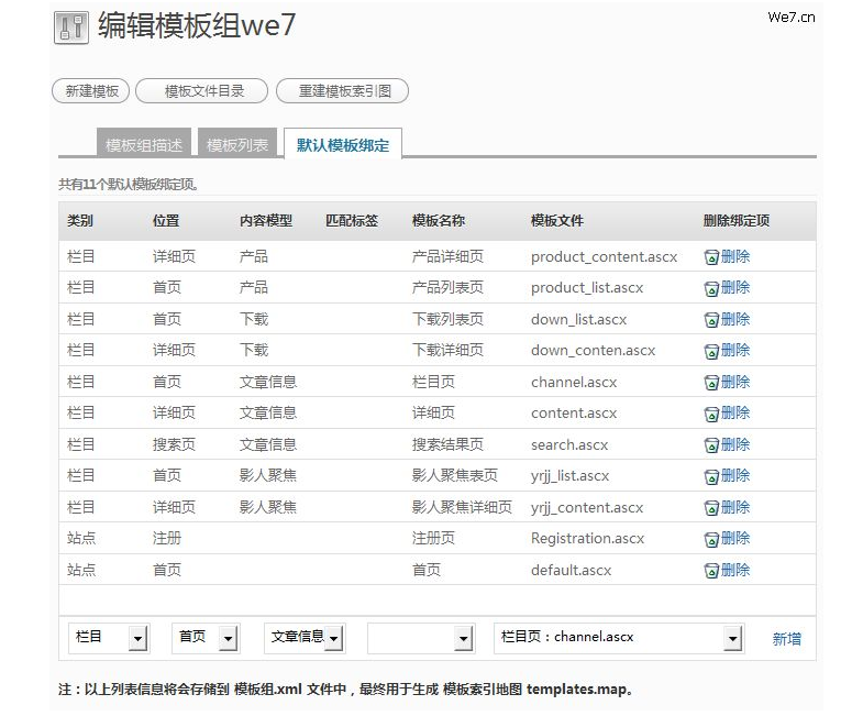We7 CMS/模板地图工作原理 - 站长百科